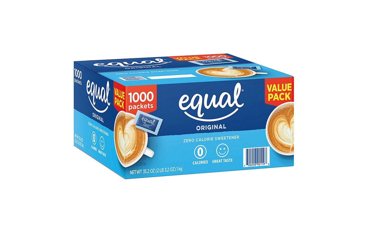 Equal Zero Calorie Original Sweetener, Box of 1,000 Sweetener Packets ...