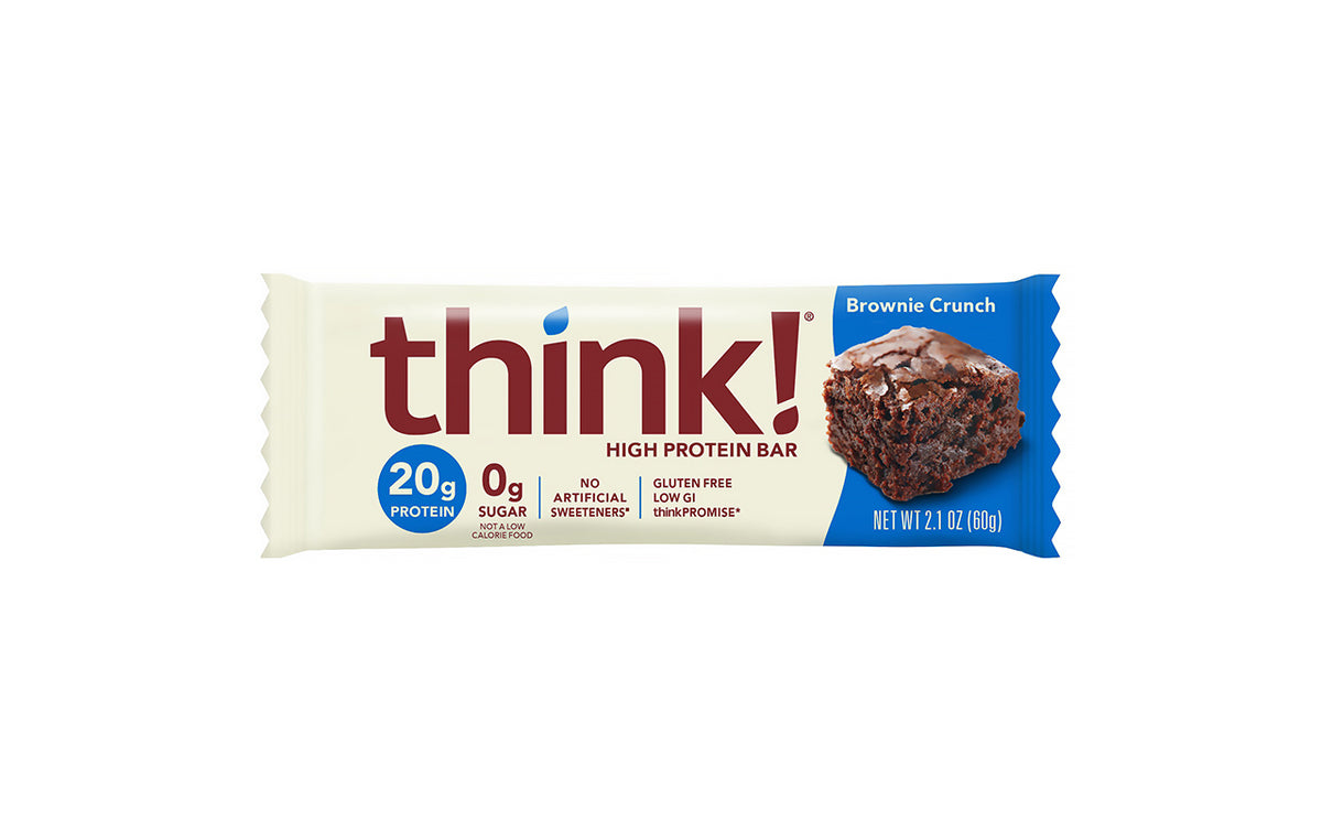 thinkThin High Protein Bars Brownie Crunch, 2.1 oz, 10 Count ...