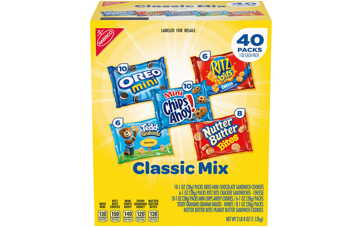 NABISCO Cookie & Cracker Classic Mix Variety, 1 oz, 40 Count ...