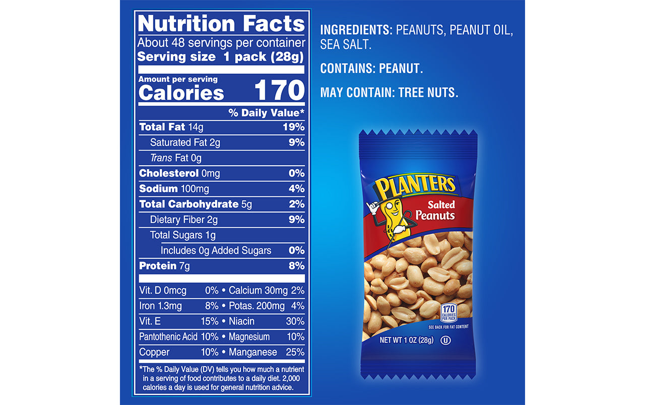 Planters Salted Peanuts Nutrition