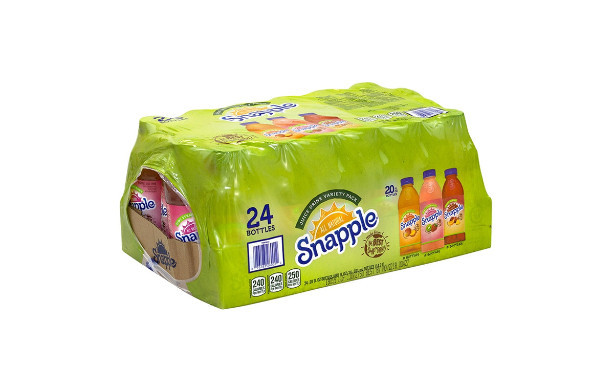 SNAPPLE All Natural Juice Drink Variety Pack, 20 fl oz, 24 Count ...