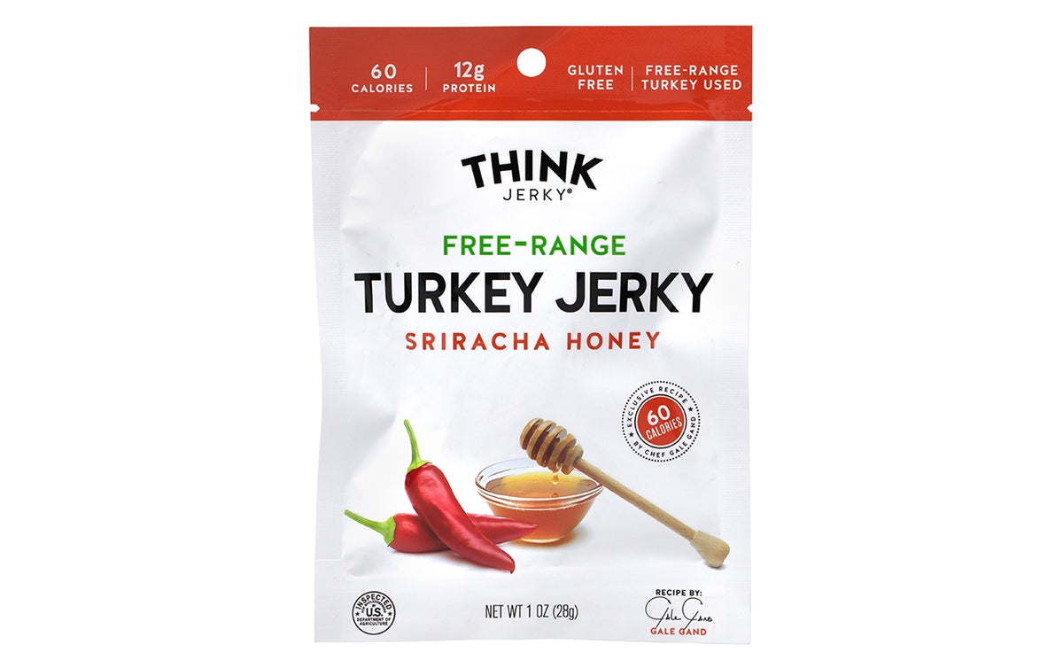 THINK JERKY Sriracha Honey Turkey Jerky, 1 oz, 12 Count ...