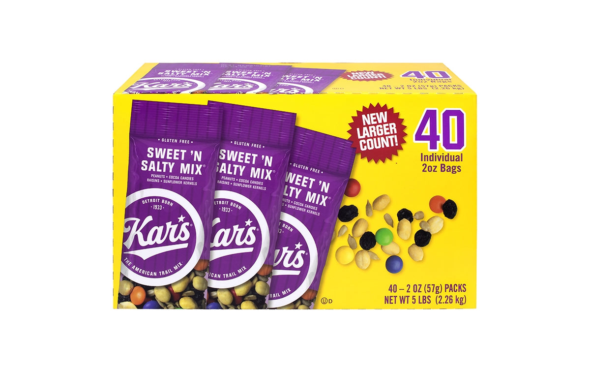 KAR'S Sweet 'n Salty Trail Mix, 2 oz, 40 Count – Candydistributors.com