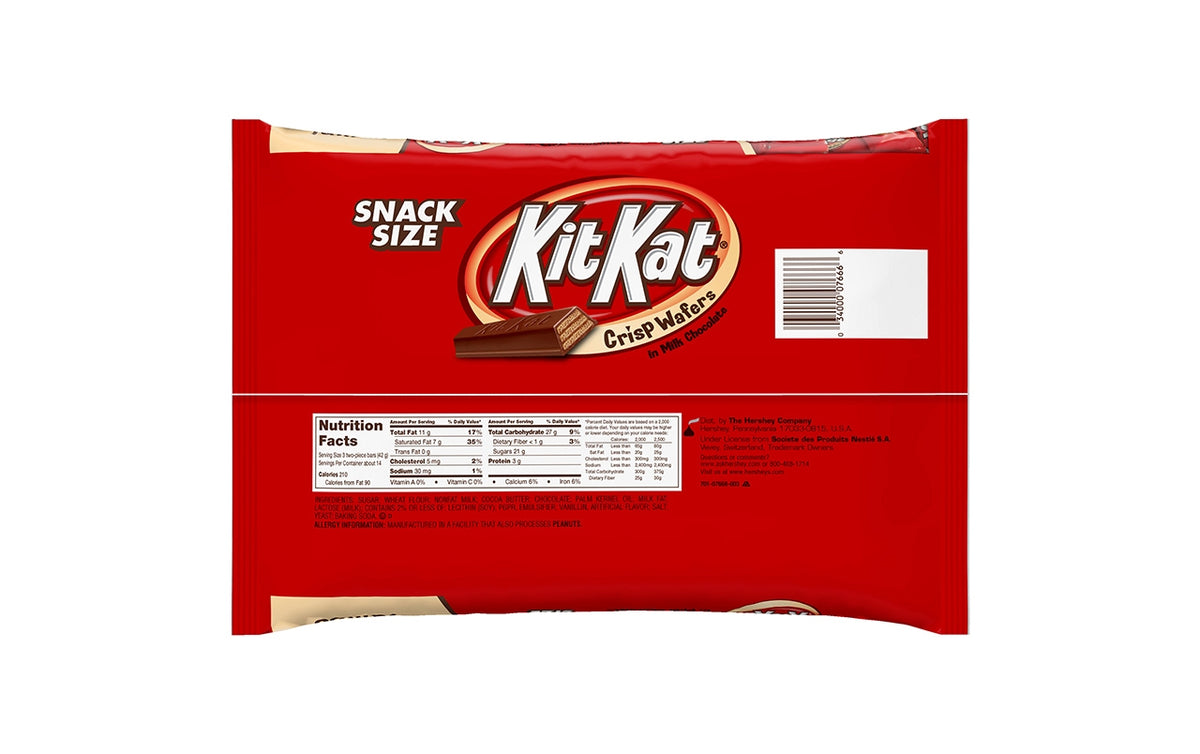KIT KAT Snack Size Wafer Bars, 20.1 oz – Candydistributors.com
