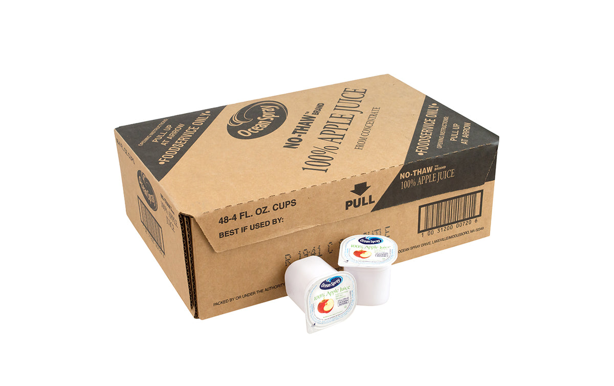 OCEAN SPRAY 100% Apple Juice Cups, 4 oz, 48 Count – Candydistributors.com